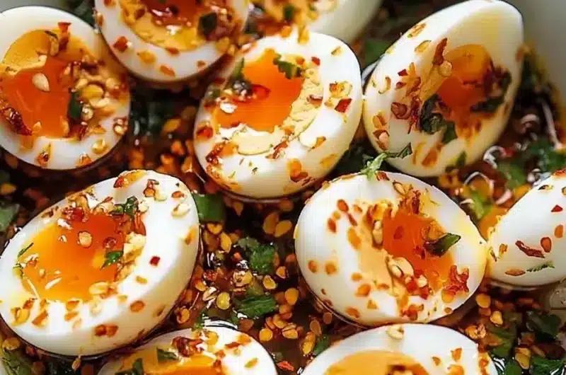 Spicy Chili Garlic Deviled Eggs: An Incredible 5-Ingredient Recipe ...