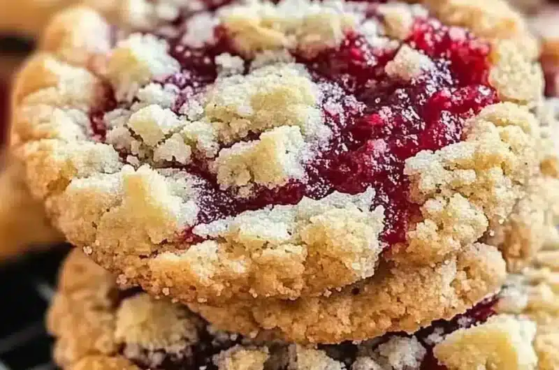 Buttery Raspberry Crumble Cookies with a Sweet Jam Filling: An ...