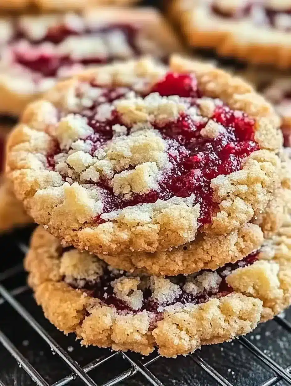Buttery Raspberry Crumble Cookies with a Sweet Jam Filling: An ...