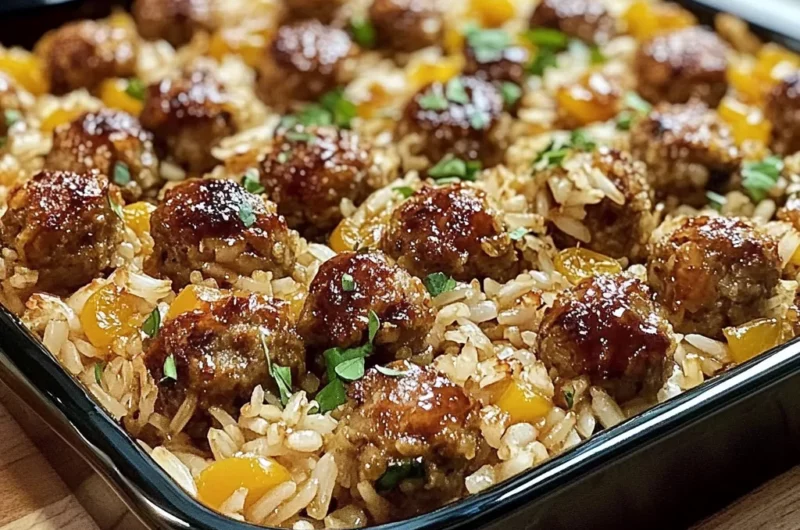 Honey Garlic Meatball Rice Bake: An Incredible Ultimate Recipe - Simple ...